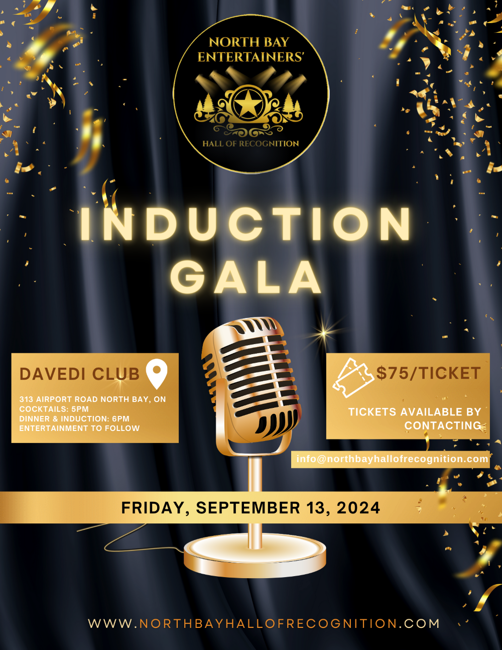 Induction Gala Tickets Can Be Ordered Now! – North Bay Entertainers ...